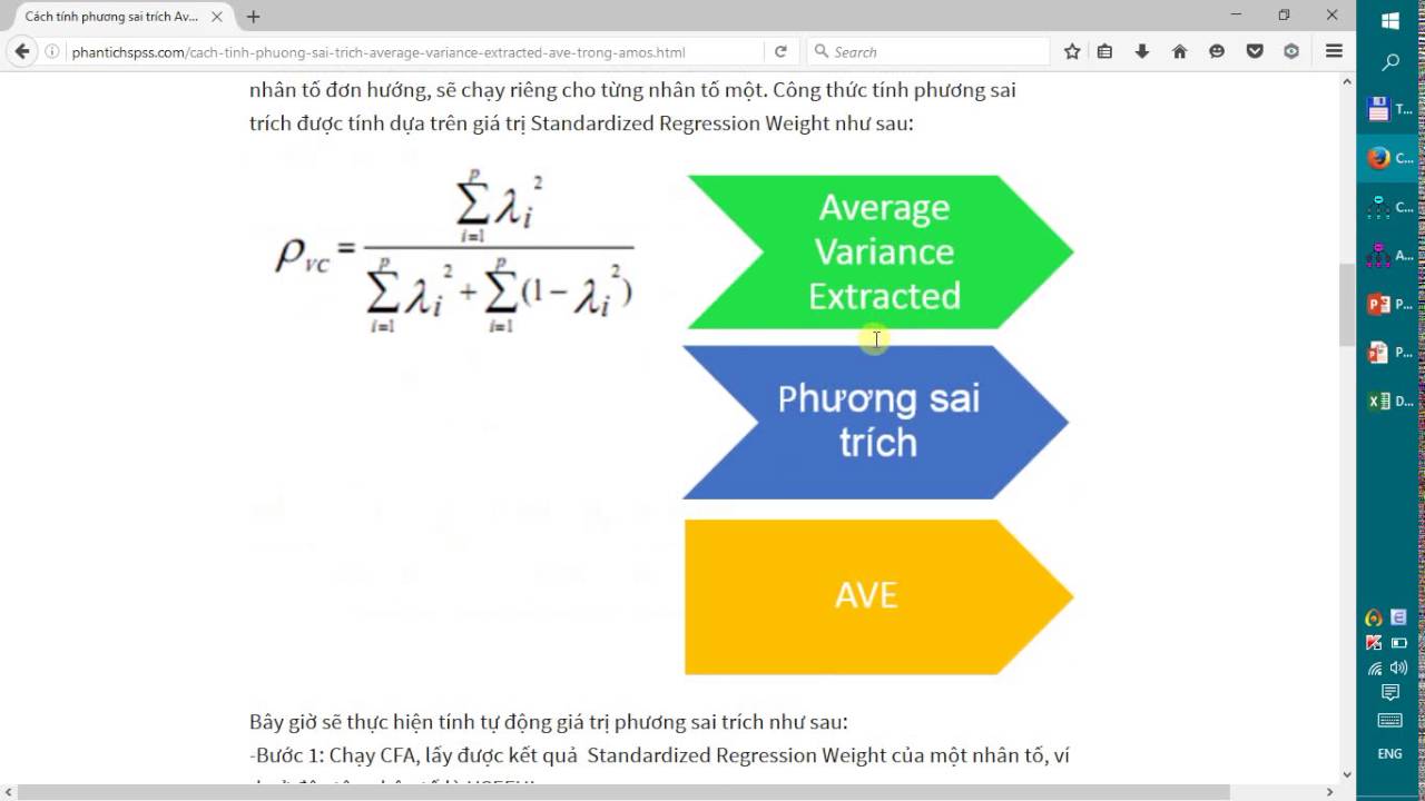 Cách tính phương sai trích Average Variance Extracted AVE trong AMOS ...
