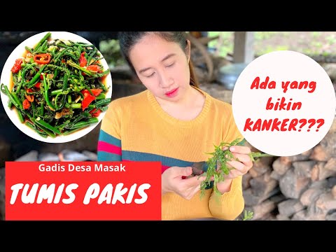GADIS DESA MASAK TUMIS PAKIS ENAK !! BALINESE GIRL COOKING