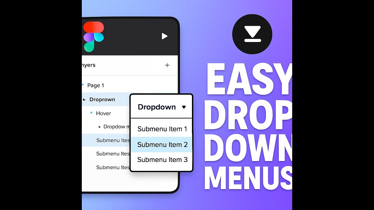How to create Interactive dropdown menu in less than 5 Mins- 2025 Figma - YouTube