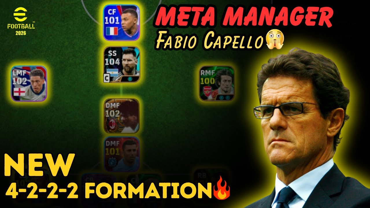 The Ultimate Fabio Capello Manager Guide | eFootball 2026 4-2-2-2 ...