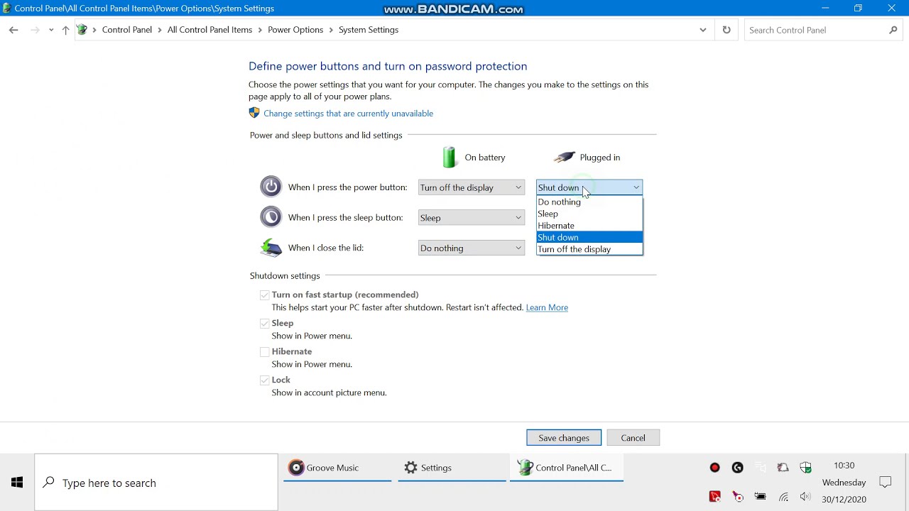 Set Laptop Power Button to Turn Off Screen - YouTube