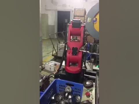 BRTIRUS0707A robot for punching machine processing, loading and unloading - YouTube