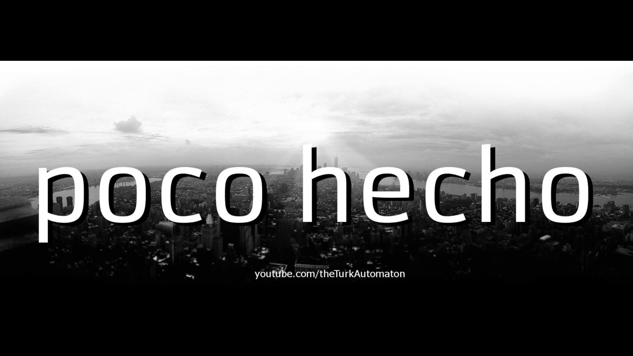 How to pronounce poco in Spanish - YouTube