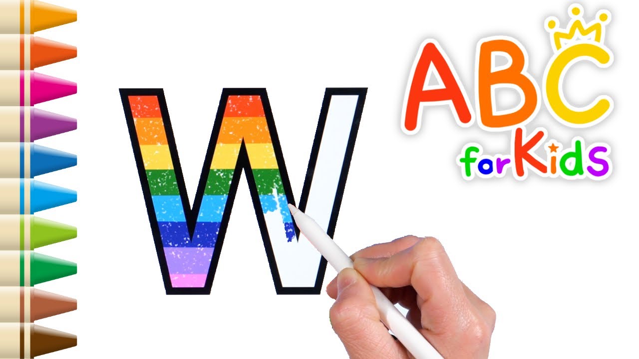 ABC Learning for Toddlers | Learn alphabet and words by coloring W to Z ...