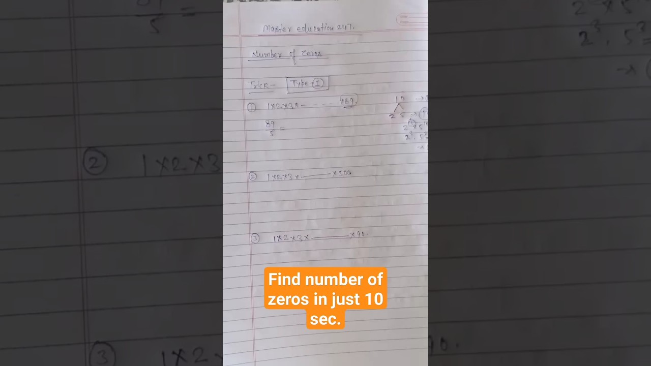 How To Find Number Of Zeros Find Number Of Zeros In Any Series How To Find Number Of Zeros Find Number Of Zeros In Any Series