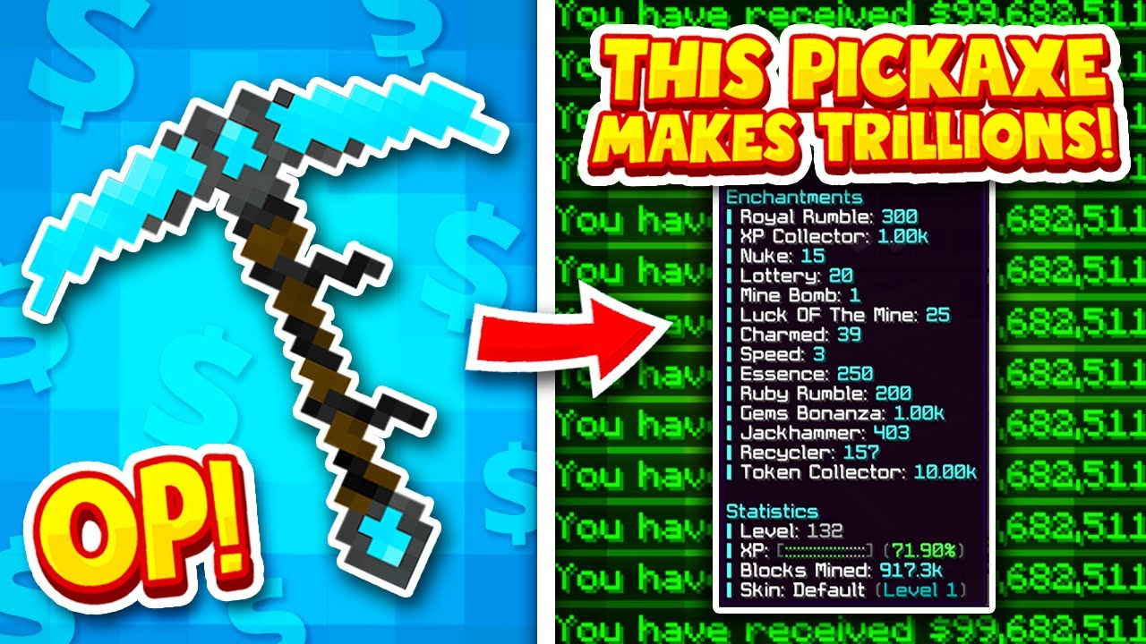 THIS BEST STARTER PICKAXE MAKES *TRILLIONS* OF TOKENS! | Minecraft ...