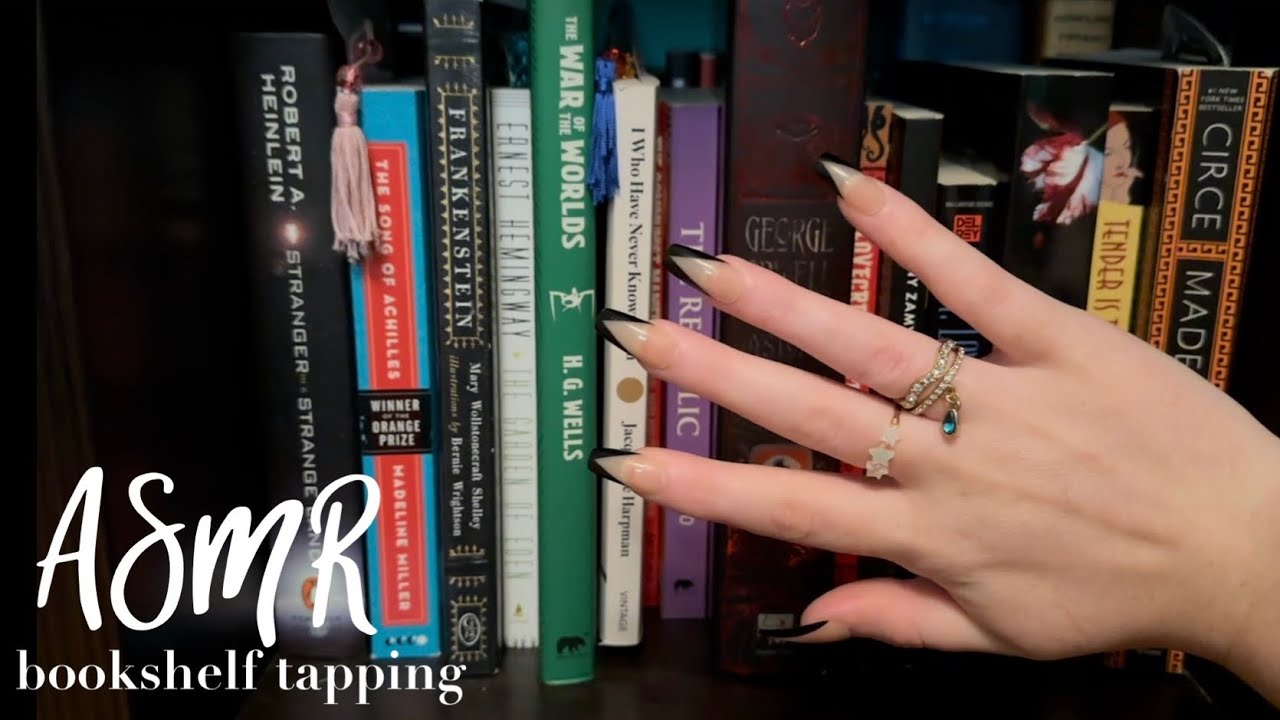 ASMR: BookShelf Tour! | Soft Spoken Book Tapping ! (book & manga sounds) - YouTube