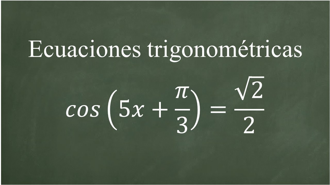Ecuaciones trigonométricas con coseno y solución, cos(5x+pi/3) = raíz ...