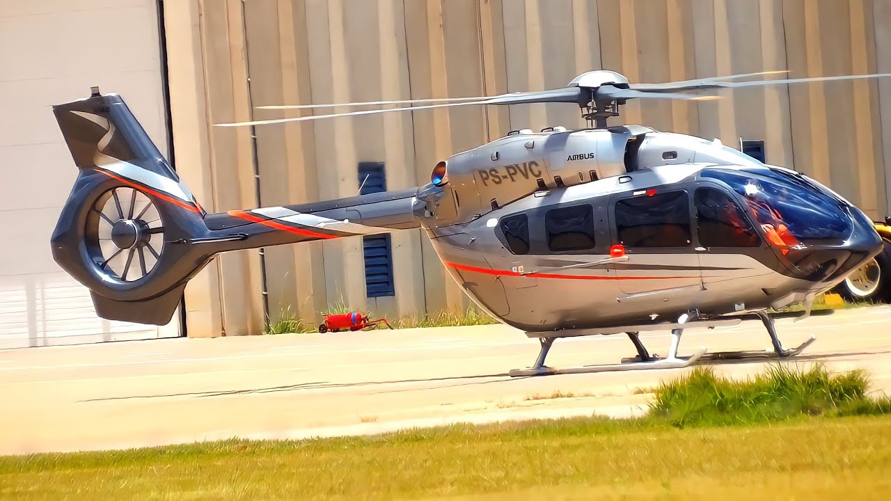 NOVO AIRBUS H145-D3(PS-PVC) ESTREIA DELE PRIMEIRO VÔO DE ENSAIO ...