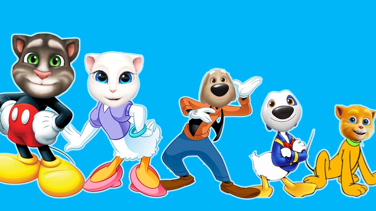 Talking Tom Cat Finger Family Nusery Rhymes Daddy Finger - YouTube