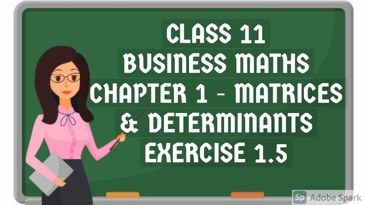 11th business mathematics chapter 1 matrices and determinants exercise ...