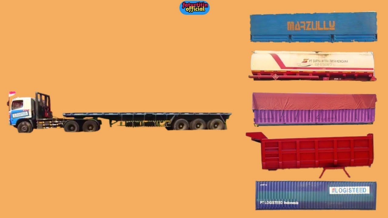 MENEBAK GAMBAR DENGAN BENAR !! KONTAINER LOGISTEED, TRUCK TRAILER INI ...