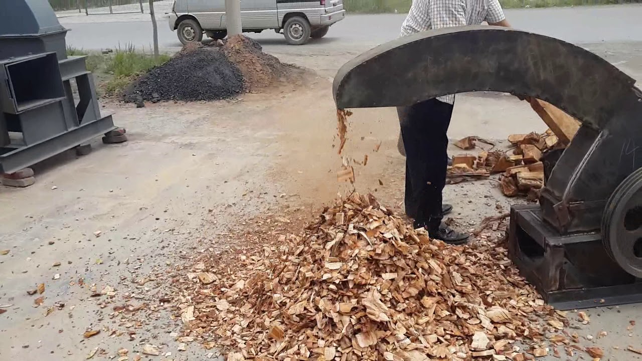 Disc round Wood Chipper Wood slicer machine for sale - YouTube