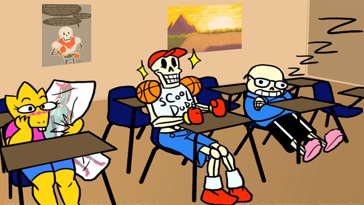 Sans and Papyrus Start School (Undertale Comic Dub) - YouTube