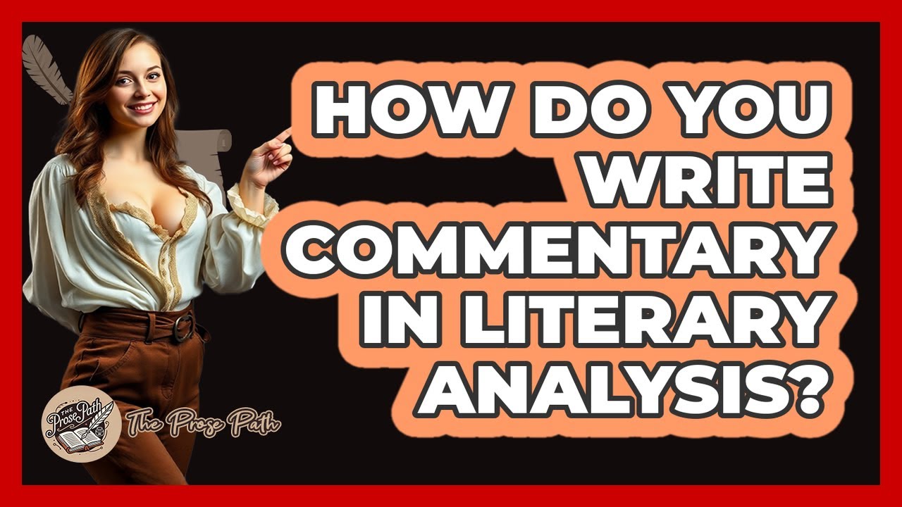 How Do You Write Commentary In Literary Analysis? - The Prose Path ...