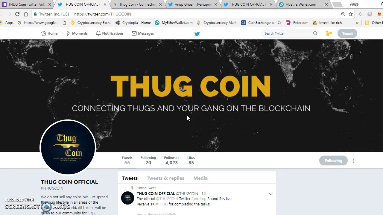 1000 thug token free alredy listed in exchange - YouTube