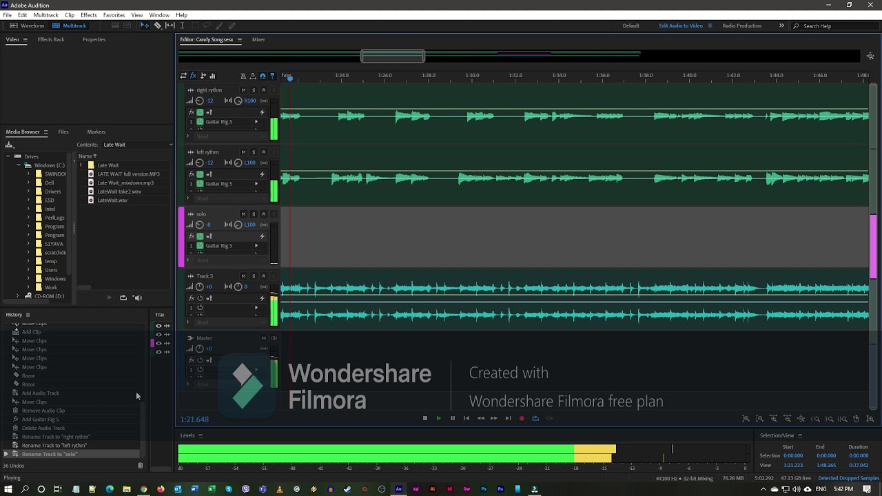 The Candy Song (Cover Guitar Tracks) - YouTube
