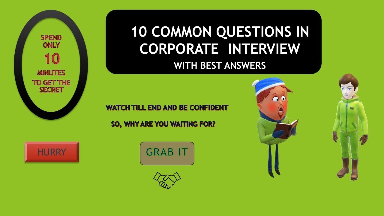 10 COMMON QUESTIONS IN CORPORATE INTERVIEW WITH BEST ANSWERS - YouTube