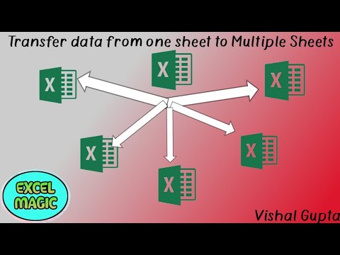 Data - one sheet to multiple sheet in excel - YouTube