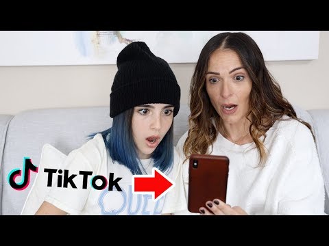 MOM REACTS TO MY TIK TOKS!!