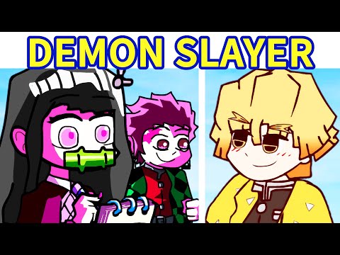 FNF: Silent Note but Demon Slayer Characters Sing It [Friday Night Funkin' Mod]