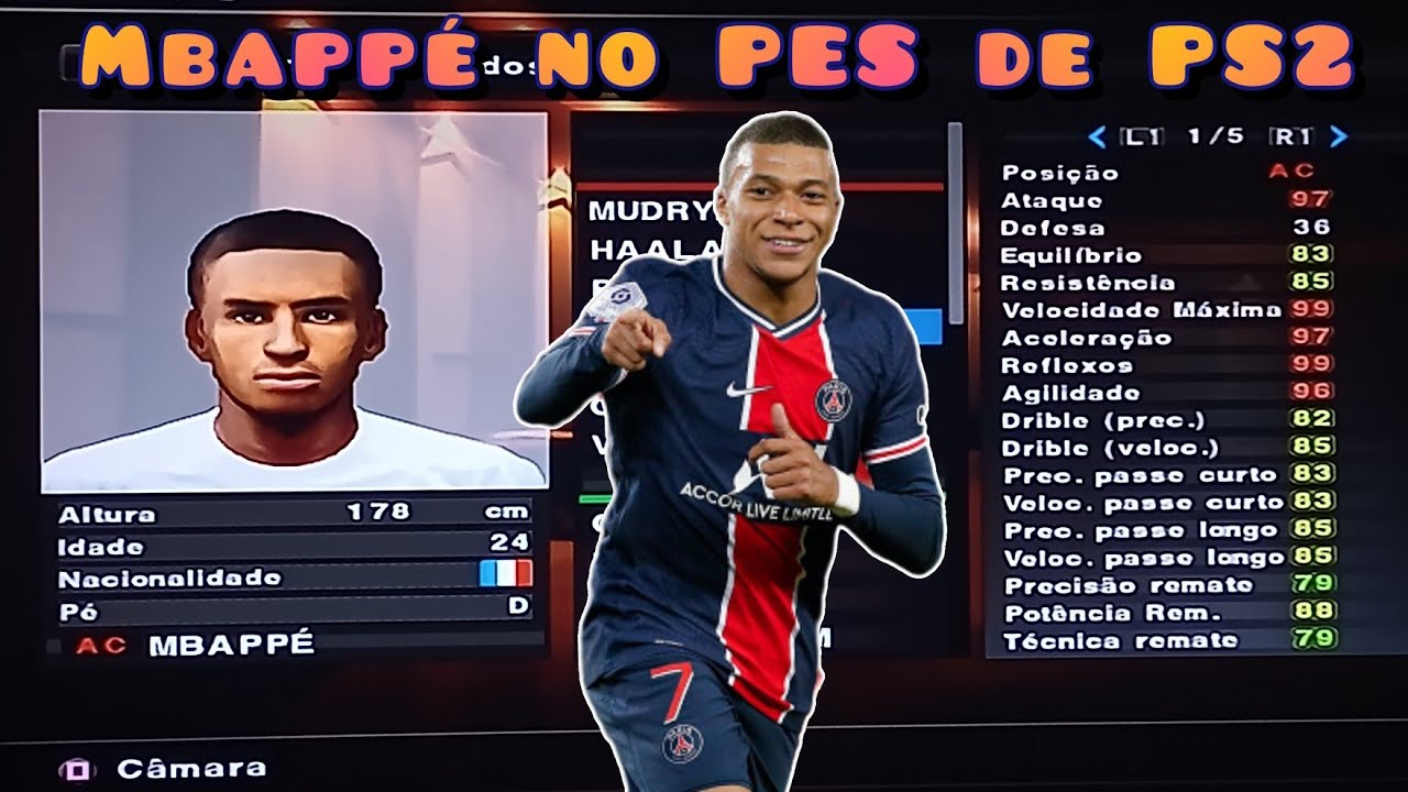 Como criar Mbappé no PES 2013 de PS2! - YouTube