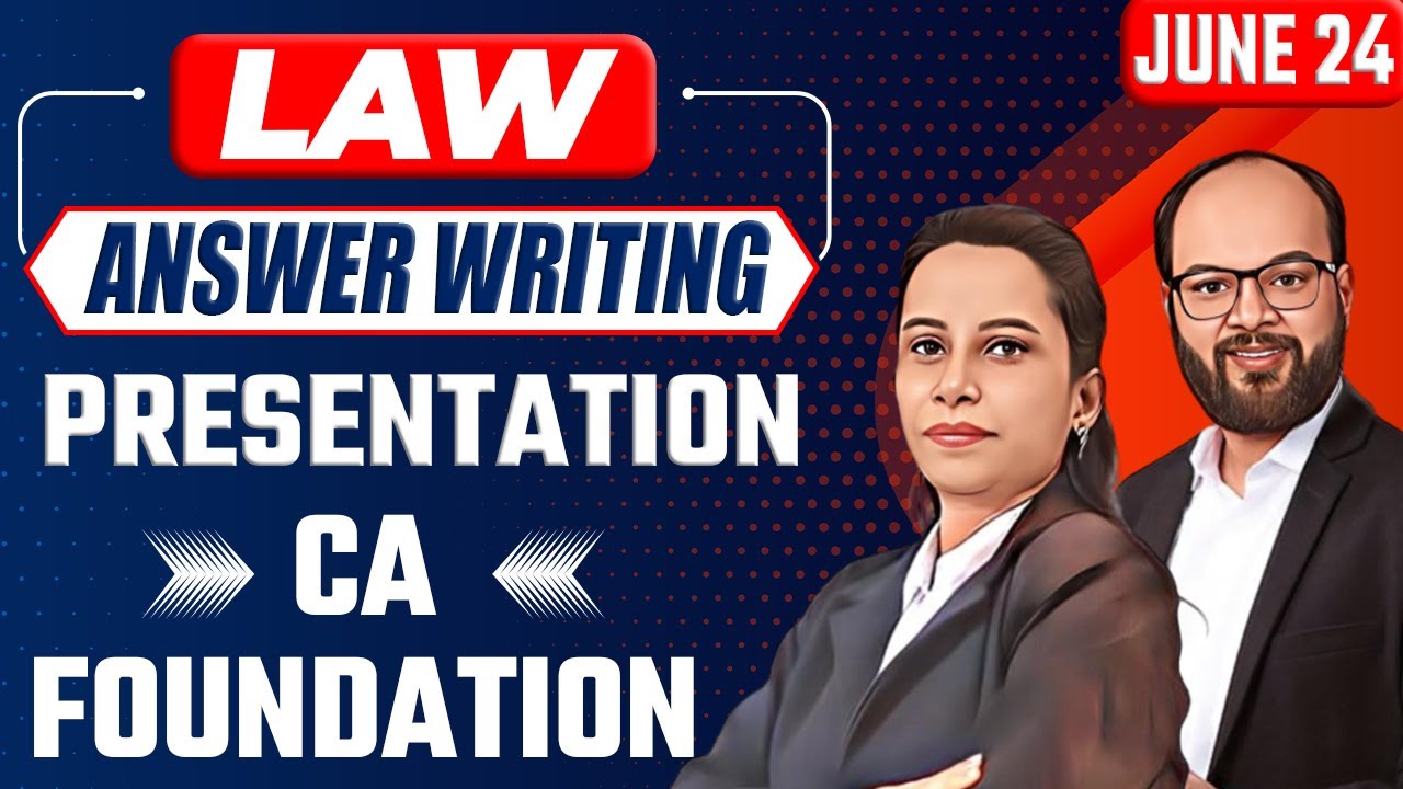 How to Write Answers in Law | CA Foundation June 24 | Law Answer ...