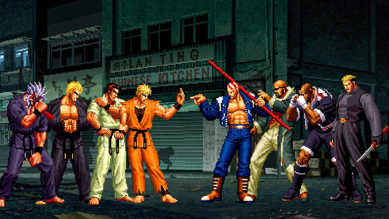 KOF Mugen - KOF Karate Team VS Gangster Team - YouTube