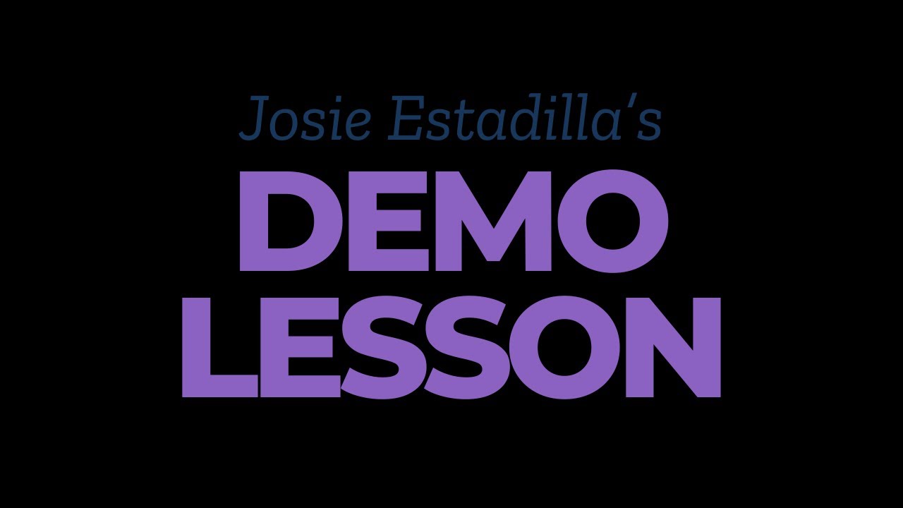 demo lesson video - YouTube