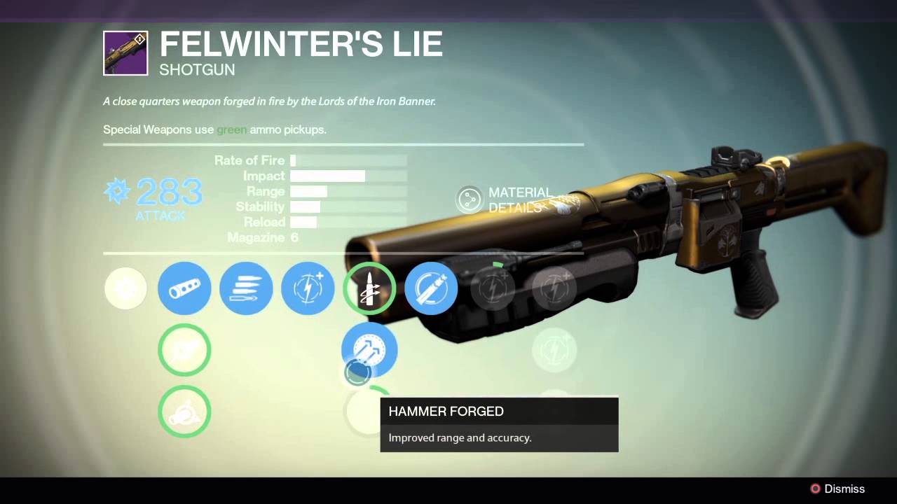 Destiny felwinter's lie with and without full auto perk - YouTube