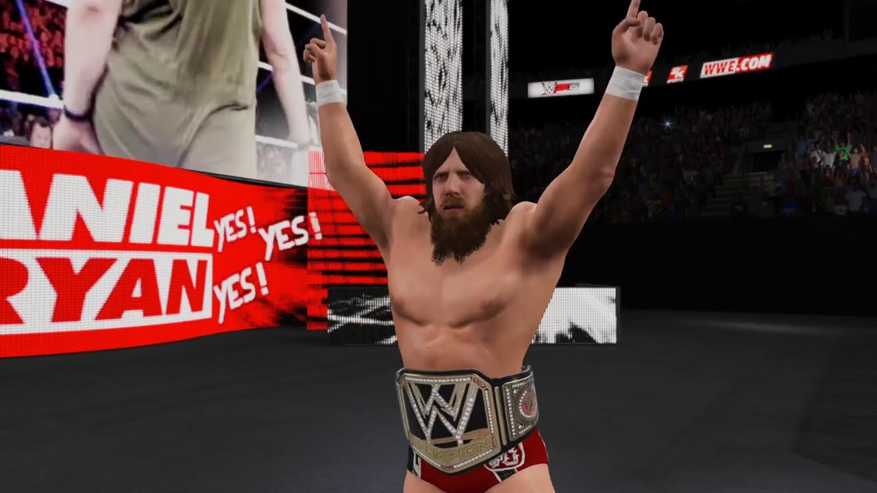 WWE 2K15 - Daniel Bryan Vs Kane for the WWE World Heavyweight Championship at Extreme Rules 2014 ...