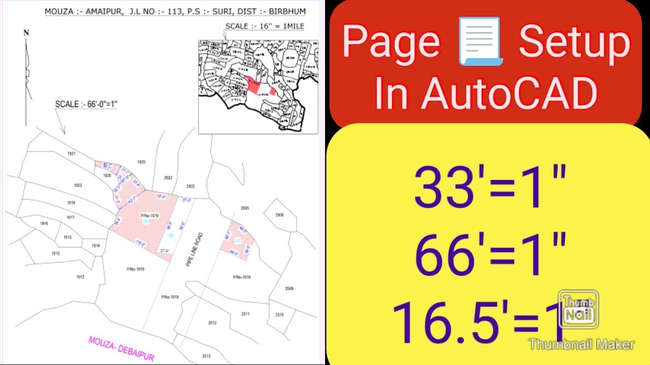 Page setup in AutoCAD / Map Printing with deference scale/AutoCAD part ...