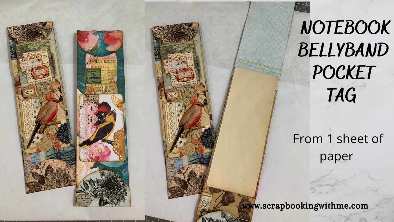 MATCHBOOK NOTEBOOK, BELLYBAND AND POCKET FROM ONE 4" STRIP OF PAPER ~ A ...