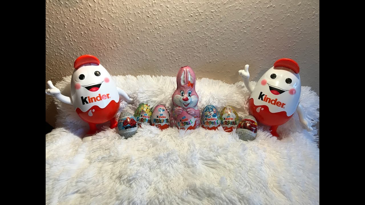 11 MEGA Kinder Surprise Eggs Opening 2018 - YouTube