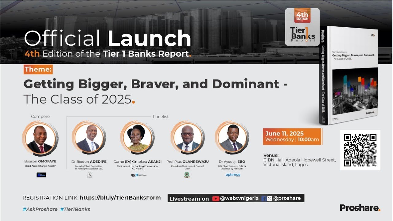 Proshare 2025 Tier 1 Banks Report Launch - 4th Edition - YouTube