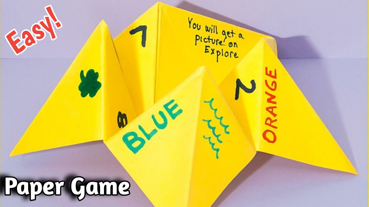 How To Make A Paper Game | Play With Paper Game With Friends | No Glue ...