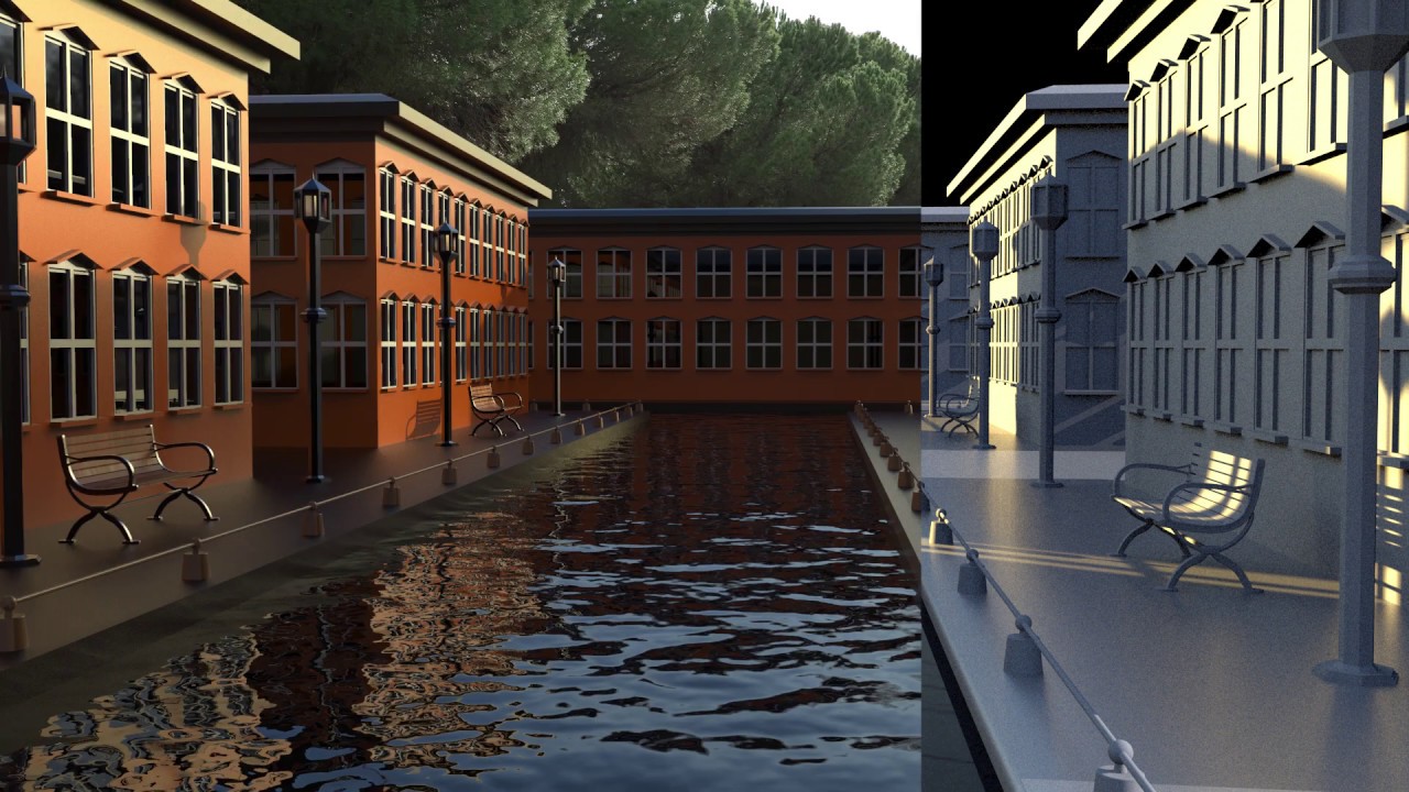 Street in Maya/Vray - YouTube
