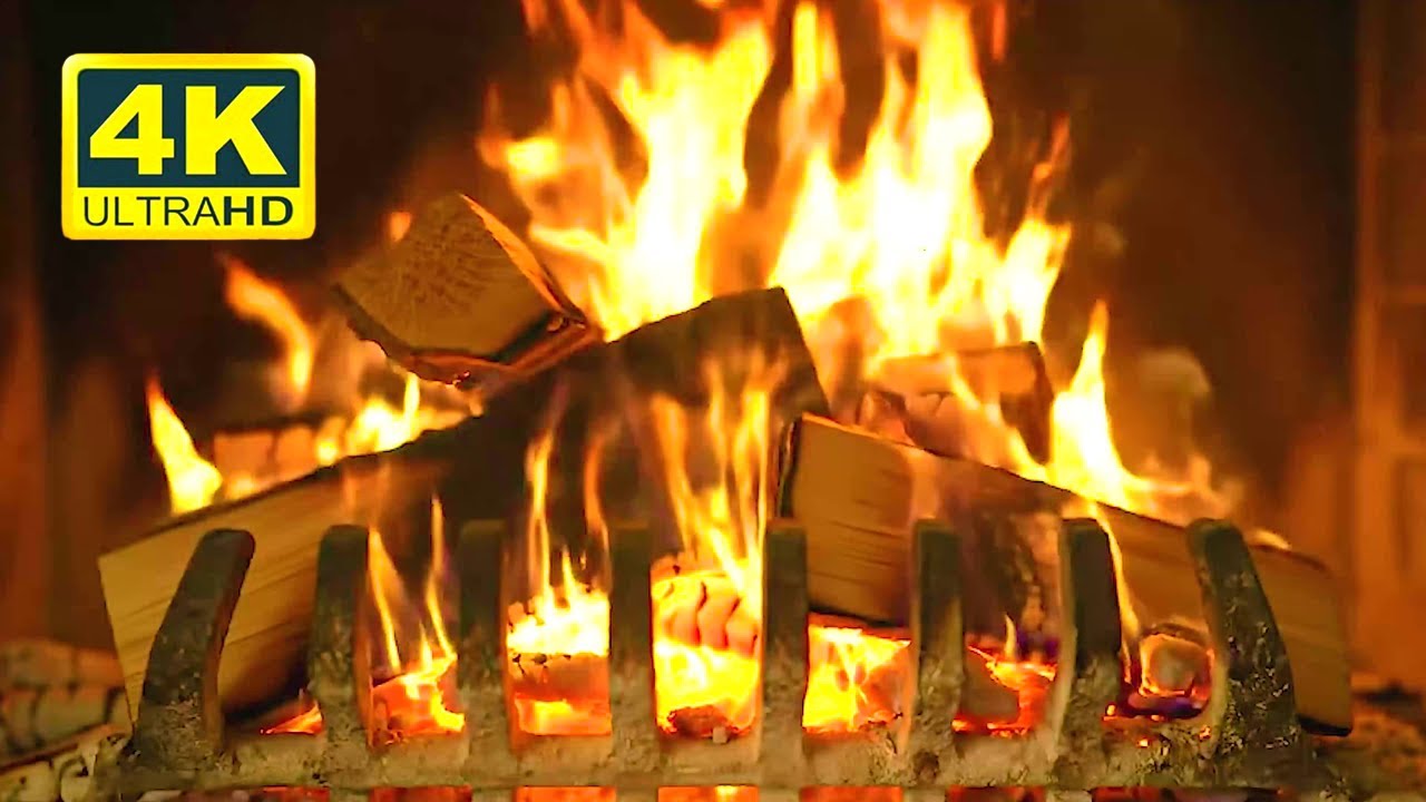🔥 Cozy Fireplace 4K (12 HOURS). Fireplace with Crackling Fire Sound For ...
