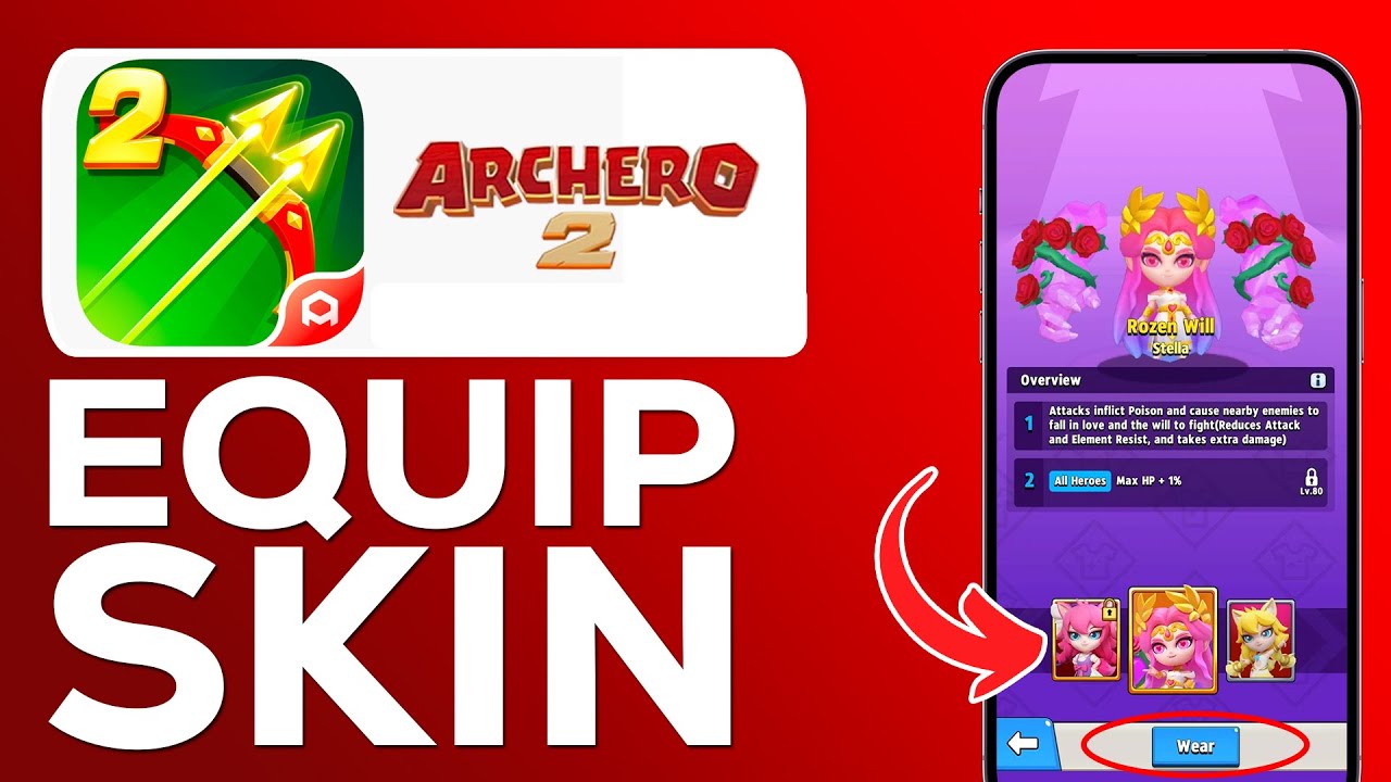 How To Equip Skin In Archero 2 - Change Hero - YouTube