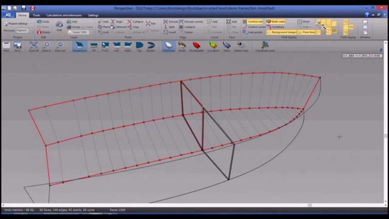 delftship insert a 8 mm frame (bulkhead) - YouTube