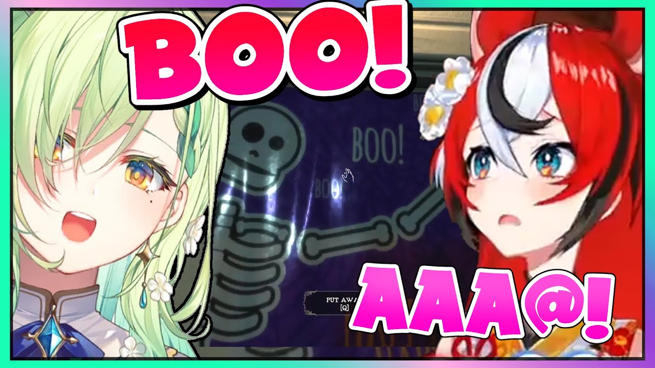 BOO! Bae gets scared of a cute skeleton door...and everything else ...