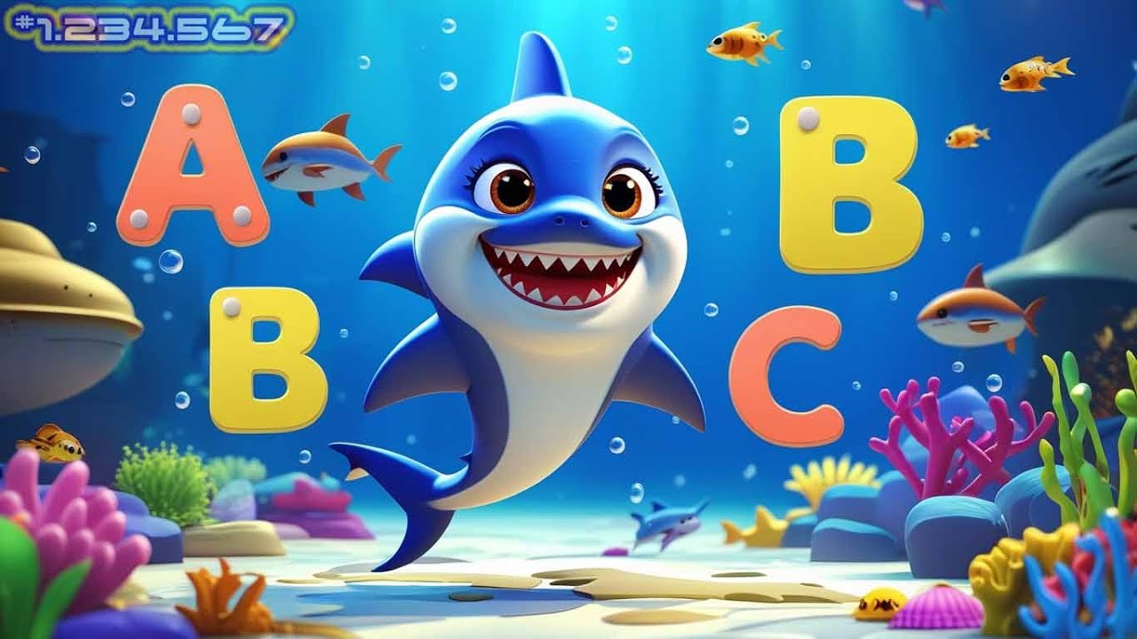 Baby Shark Learns Alphabet ABC | ABCD Song | Nursery Rhymes | Phonics ...