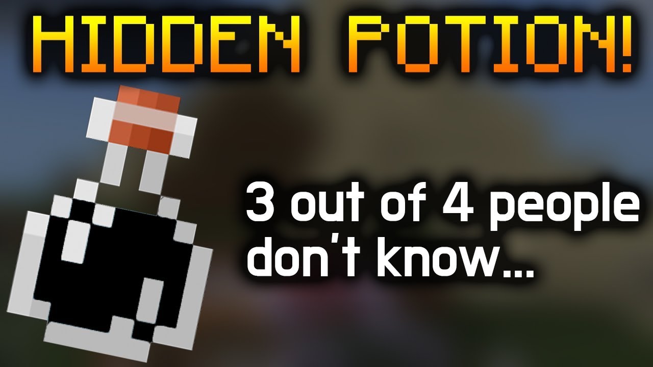 Hidden Potion in Minecraft PE/BE 1.9 - YouTube