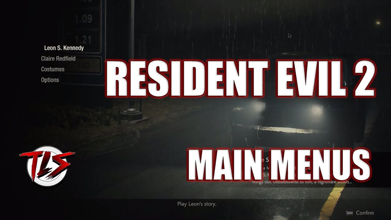 Resident Evil 2 (2019) REMAKE Menus/Graphics Options/Settings - YouTube