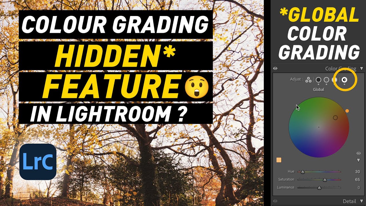 Hidden(ish) Lightroom Colour Grading Feature! The Global Colour Grading ...