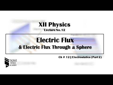 XII Lecture No.12| Electric Flux & Electric Flux Through Sphere ...