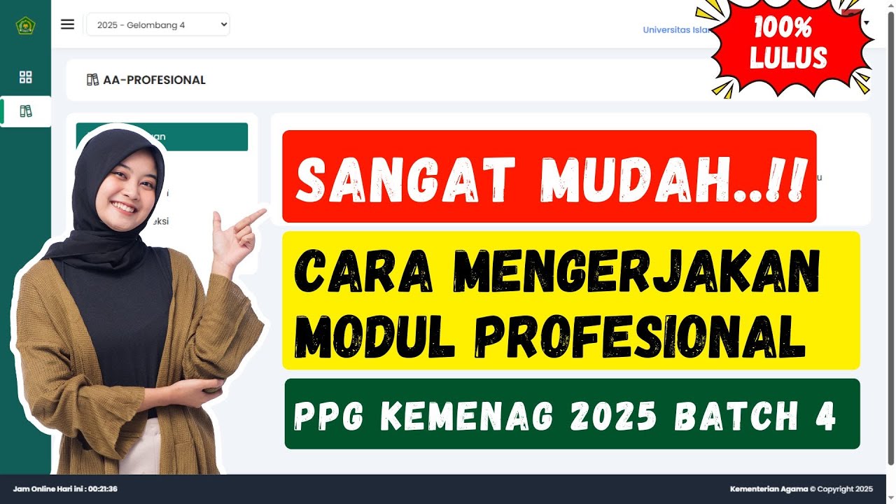 Cara Mengerjakan Modul Profesional PPG KEMENAG Batch 4 2025 - YouTube