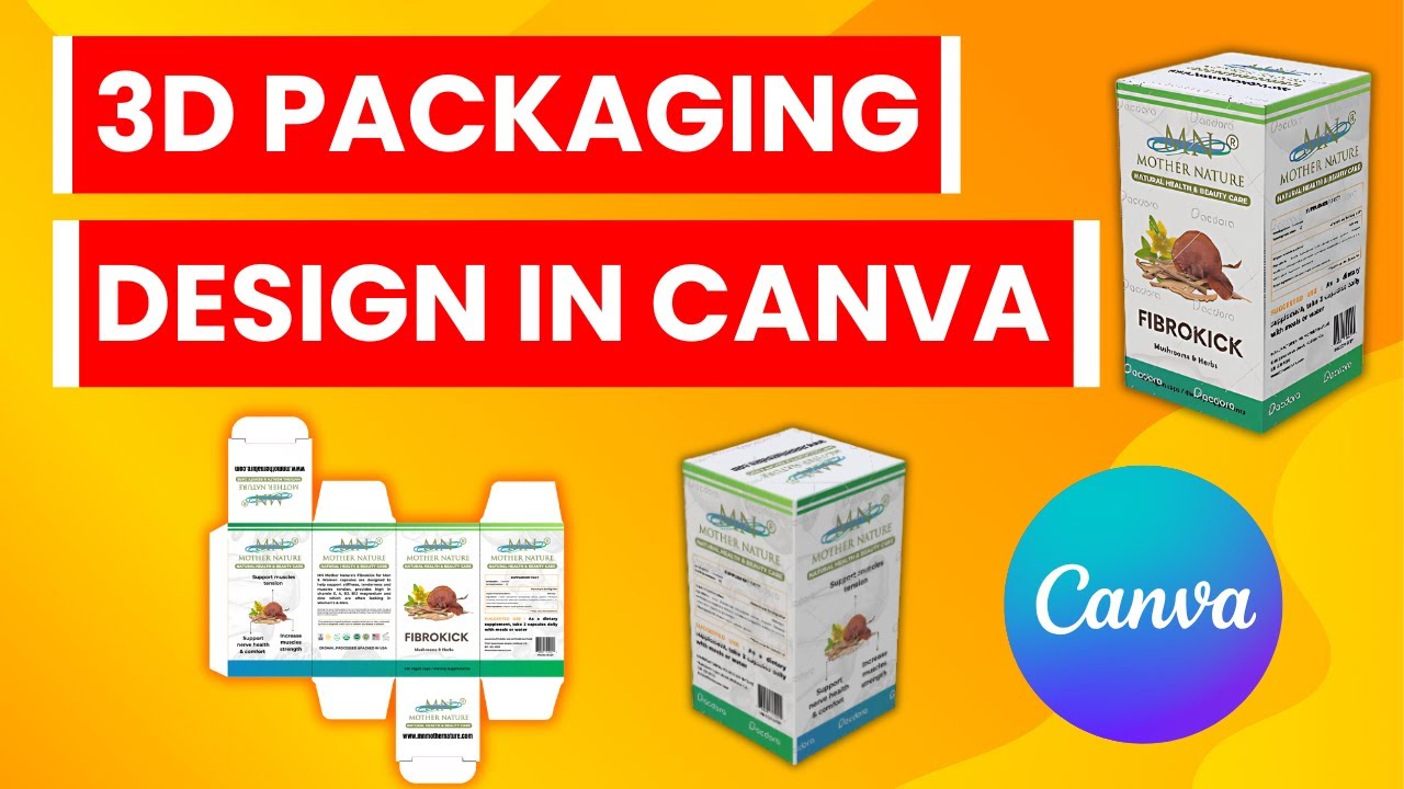 3D Packaging Design in Canva | 3D Box Packaging Design Bangla Tutorial ...