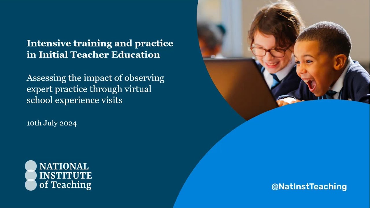 Intensive training and practice in Initial Teacher Education - YouTube