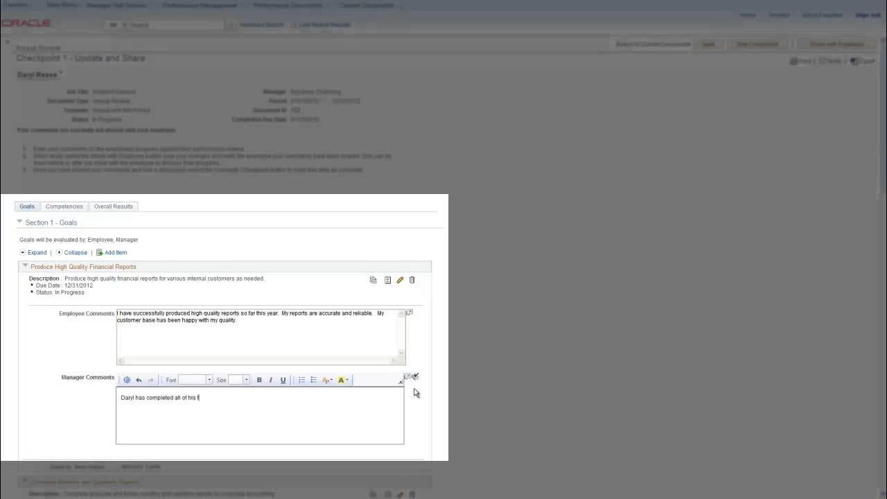 PeopleSoft ePerformance 9.2 - YouTube